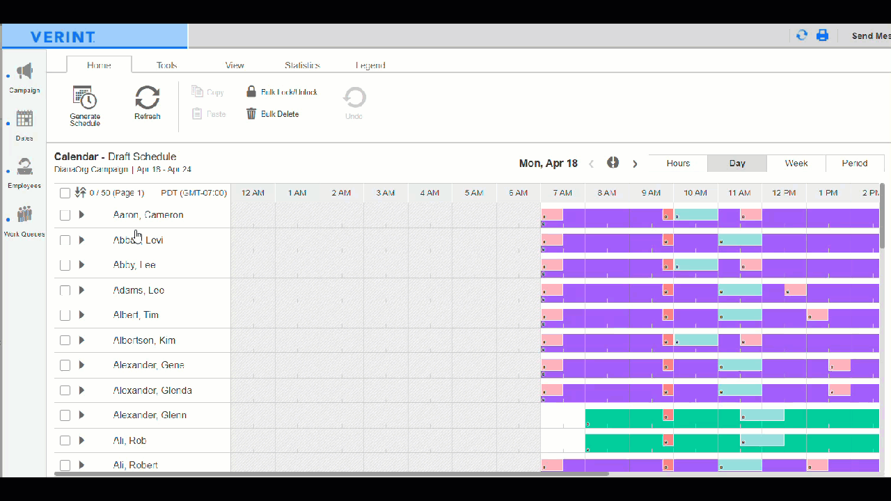 Publish the schedule
