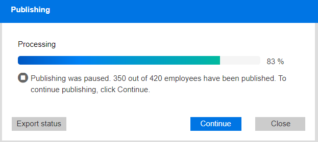 Publish the schedule